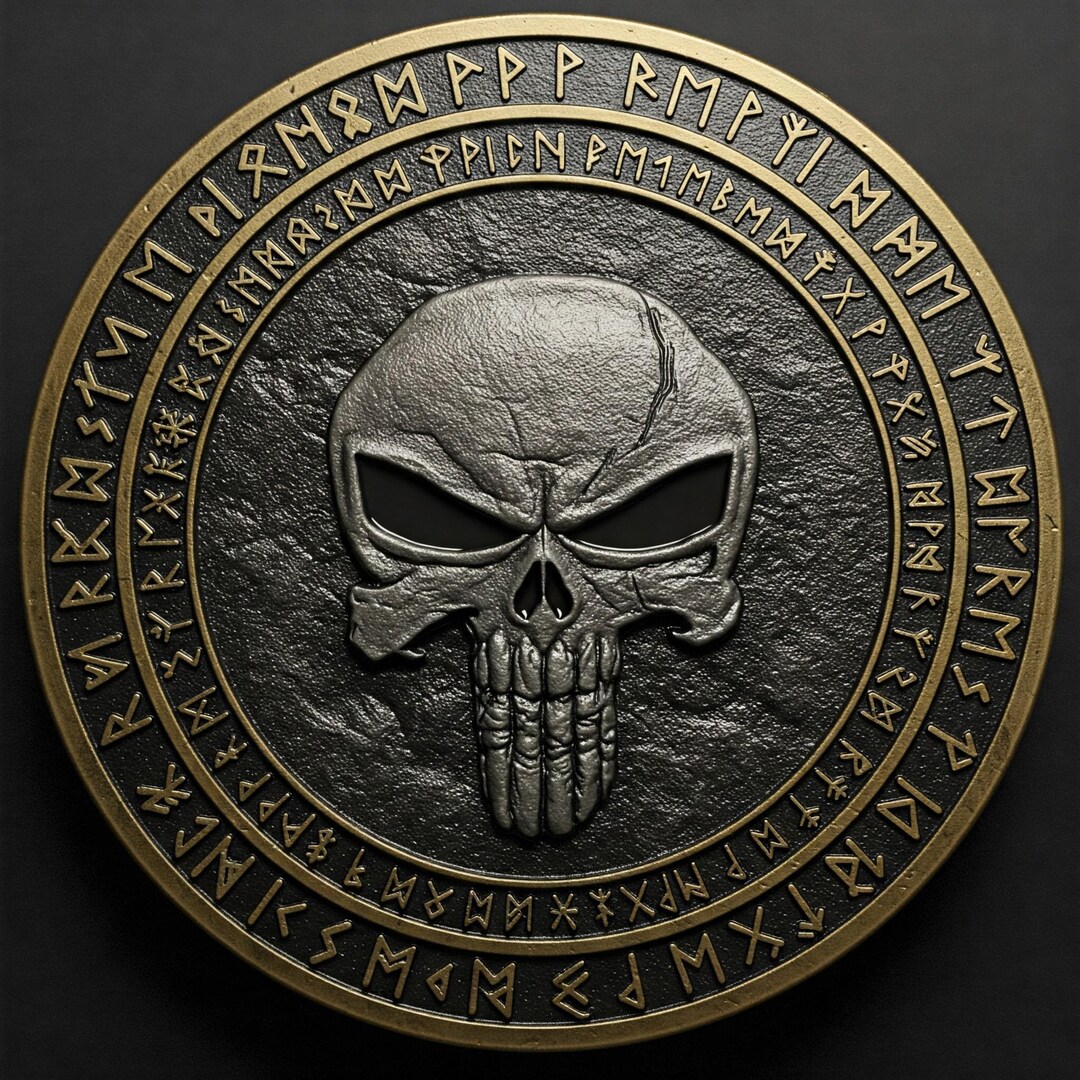 Punisher Revenge Coin 3d Embossing Files, Fiber Laser Engraving Designs ...