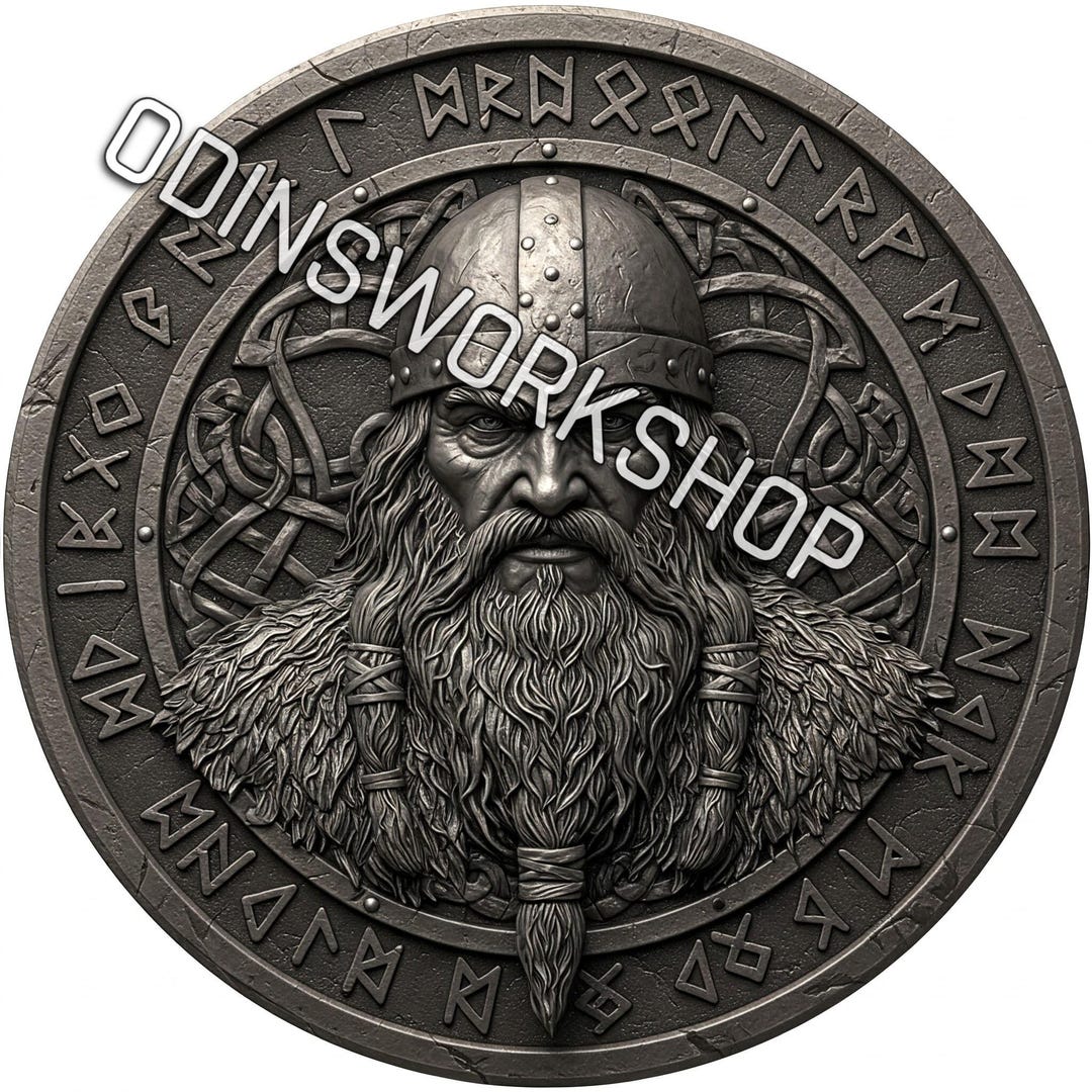 Viking Odin Coin Design: 3D Embossing PNG File - Etsy