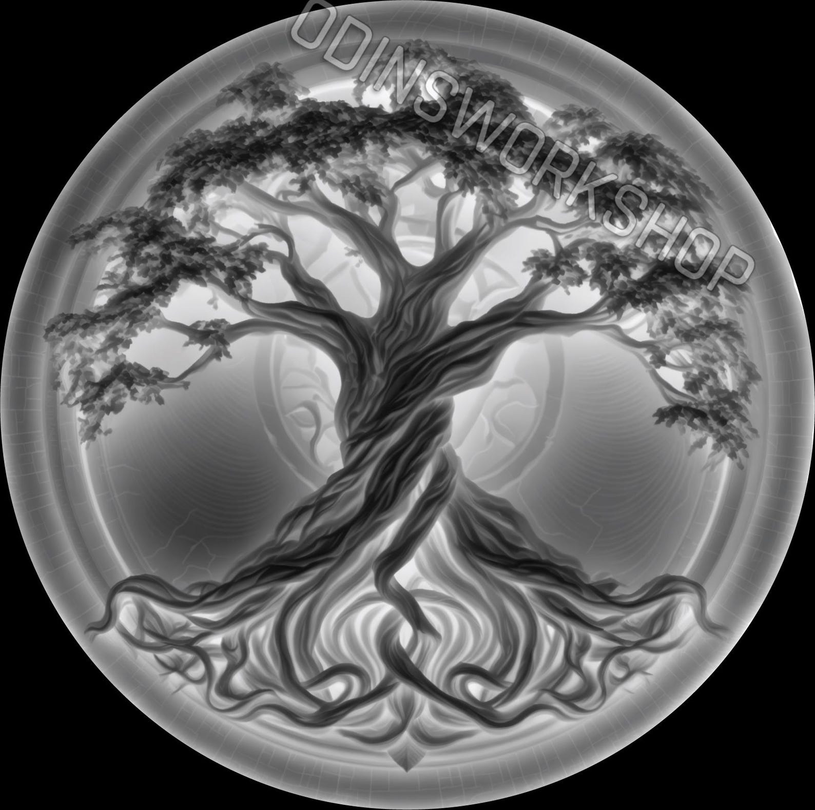 Tree of Life 3D Embossing Design: Coin/edc/challenge Coin (PNG, STL ...