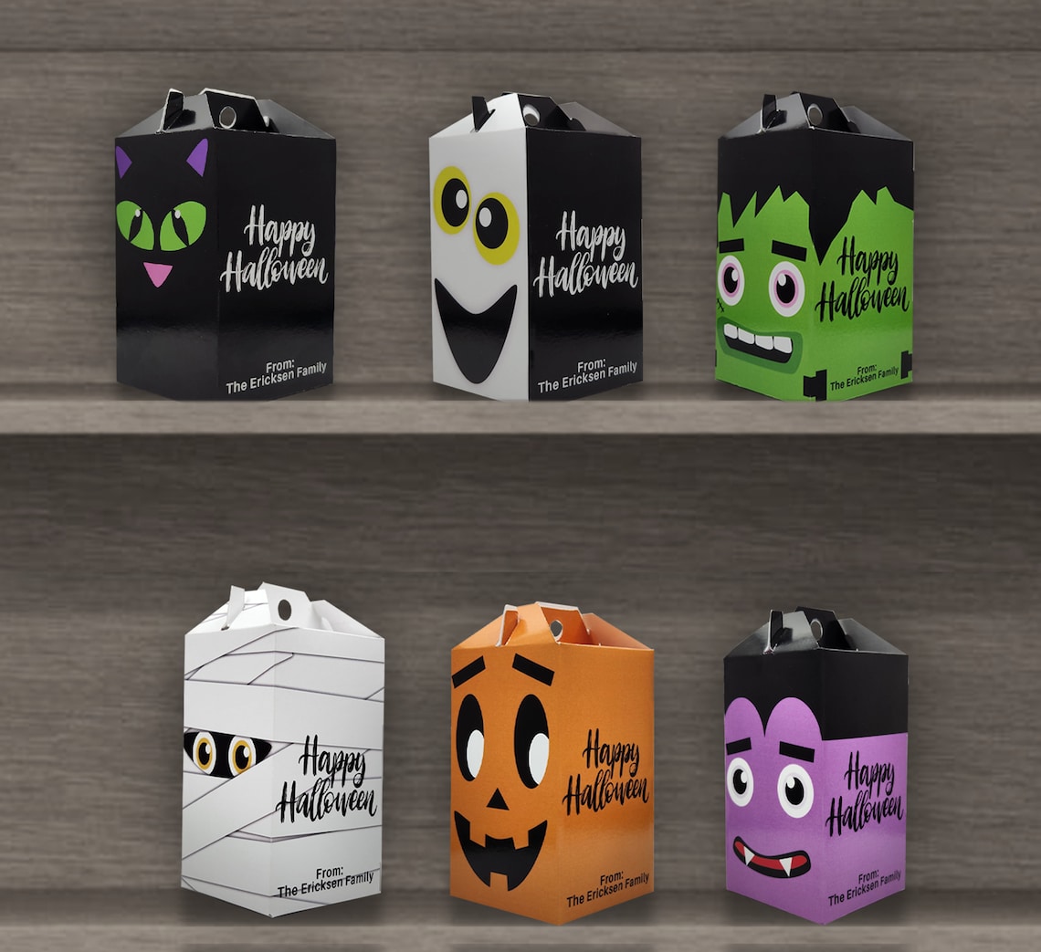 Halloween Favor Boxes / Halloween Treat Boxes / Halloween Treat Bags ...