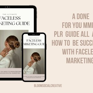 Faceless Digital Marketing Guide With Master Resell Rights Digital Marketing PLR Done for You ...