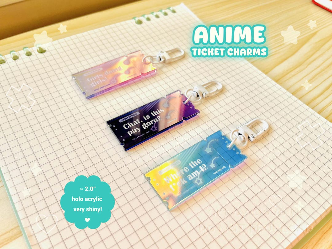 Anime Tickets (2.25") Yuri Yaoi Isekai - Etsy