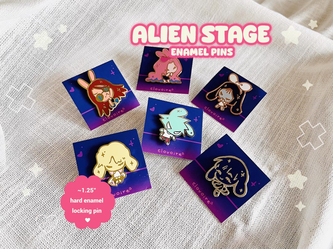 Alien Stage Bunny Pins (1.25" Enamel Pins) - Etsy