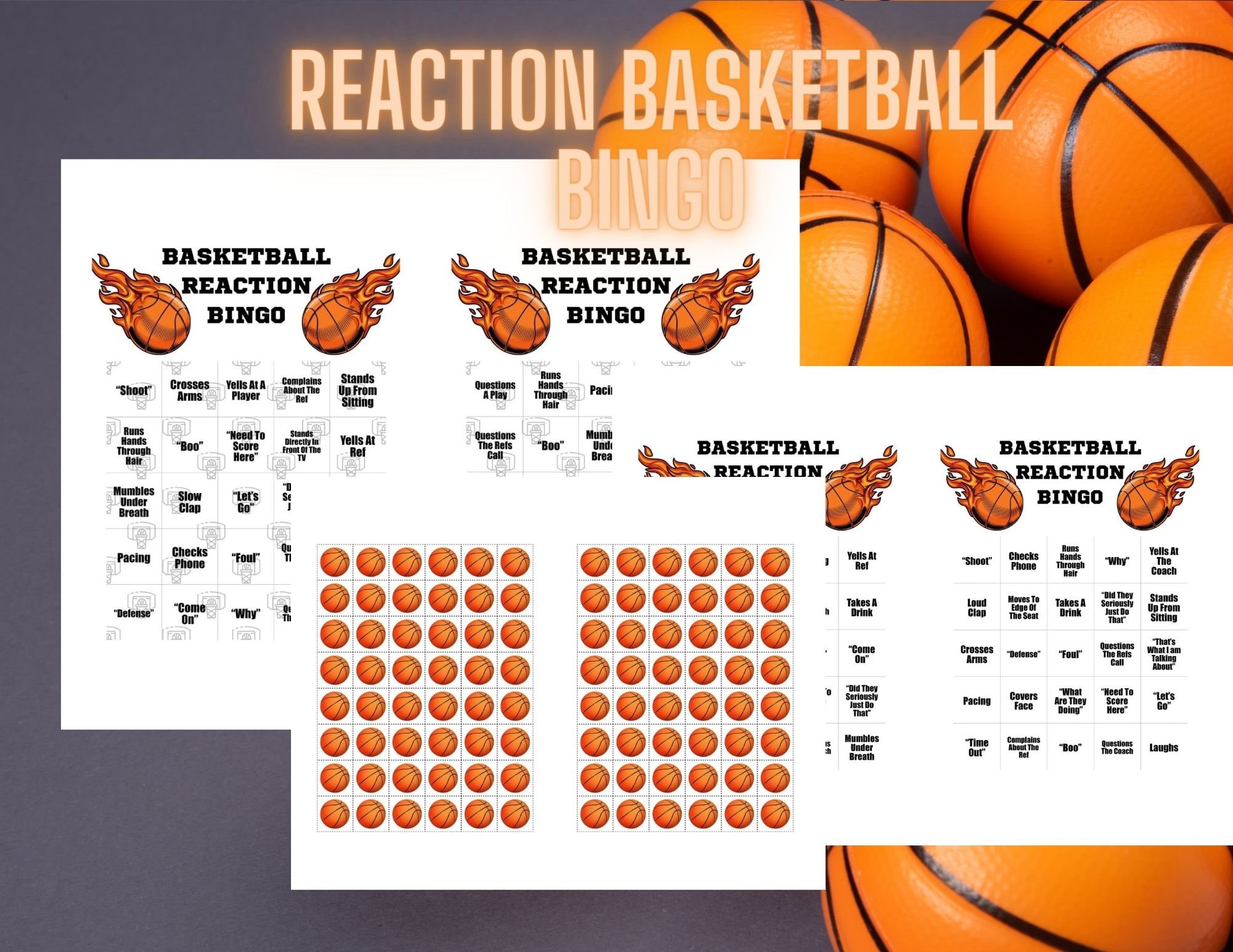 Basketball Bingo, Reaction Bingo, Things Your Husband Says Bingo ...