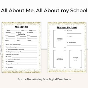 Childhood Printable Interview, All About Me Interview, Kids Keepsake ...