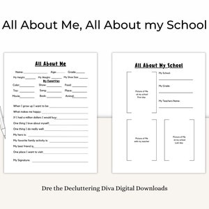 Childhood Printable Interview, All About Me Interview, Kids Keepsake ...