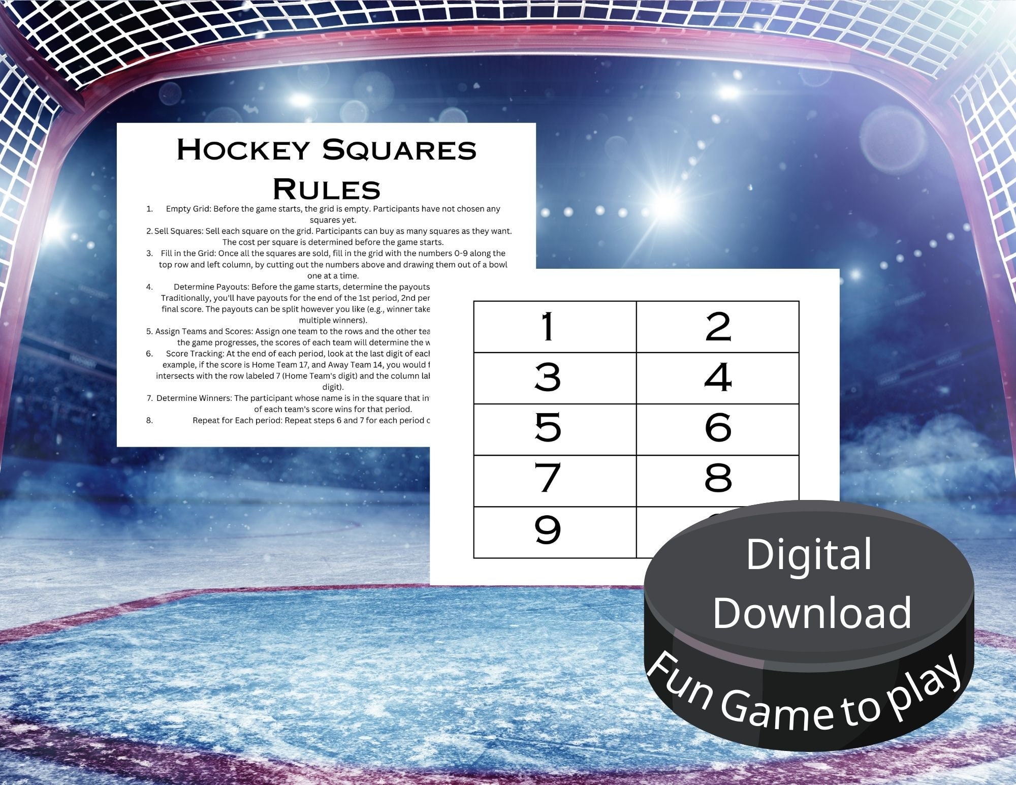 Hockey Squares 2024, Stanley Squares, Stanley Cup 2024, Hockey Party ...