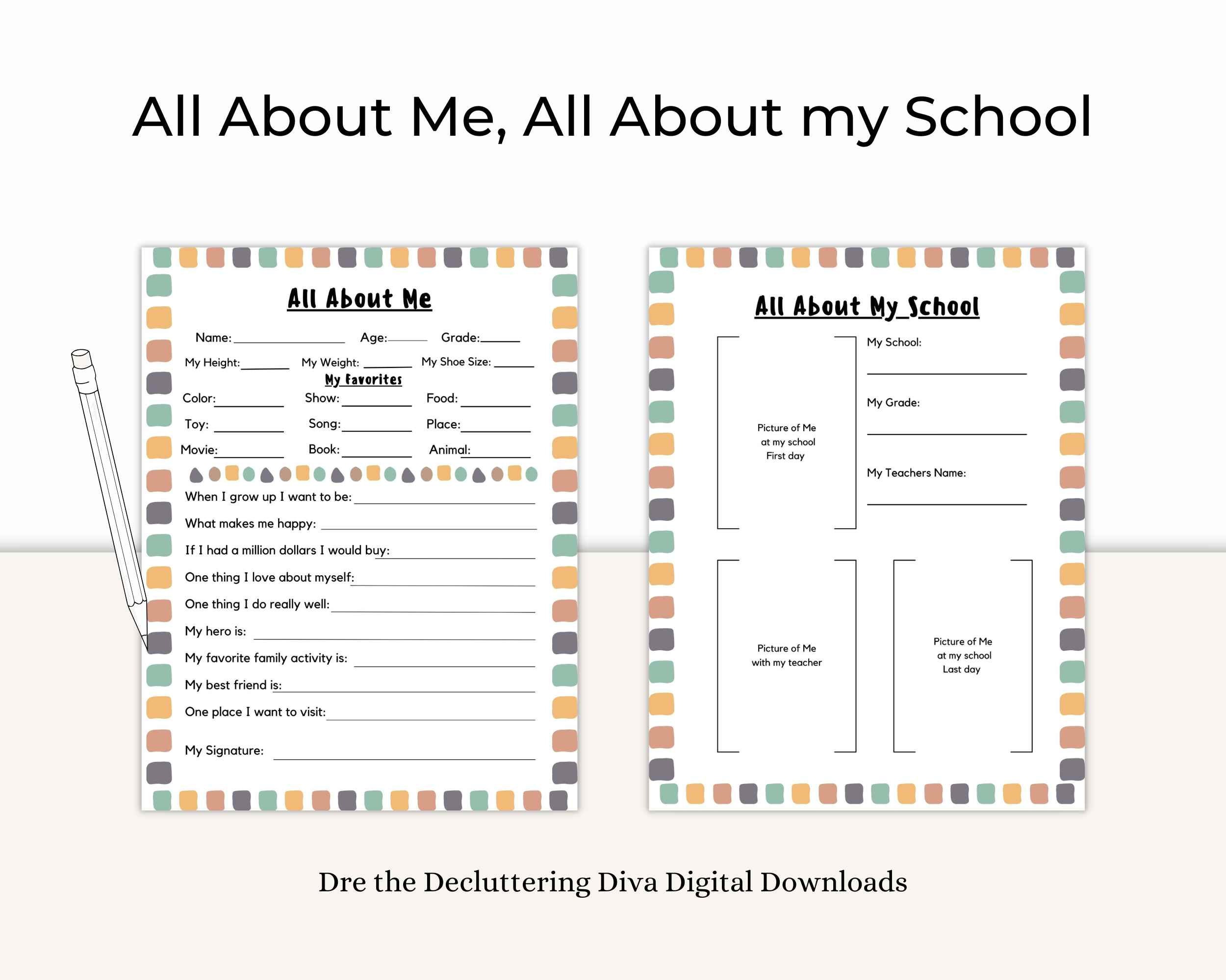 Yearly Birthday Interview for Kids. Yearly School Interview for Kids ...