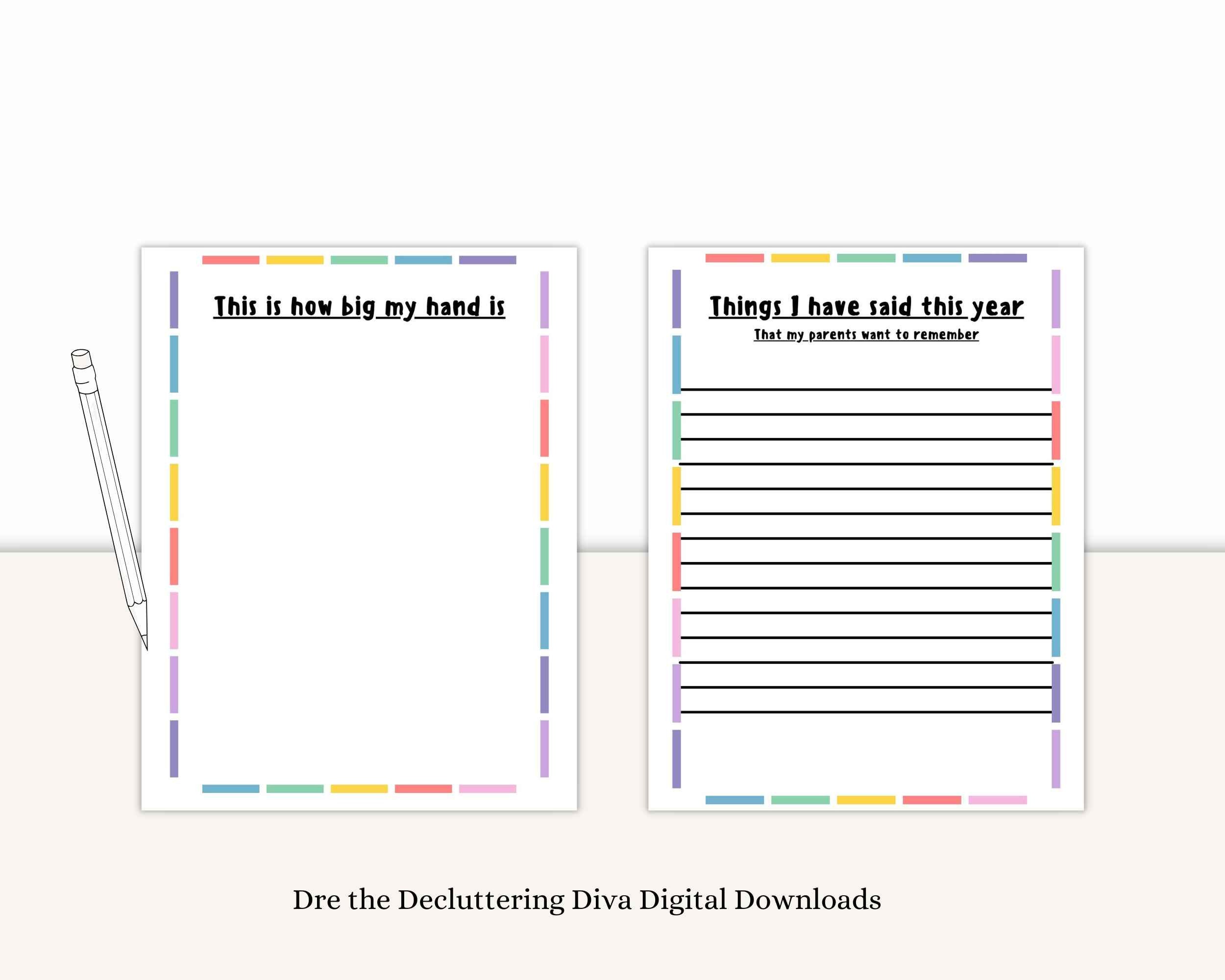 Childhood Printable Interview, All About Me Interview, Kids Keepsake ...