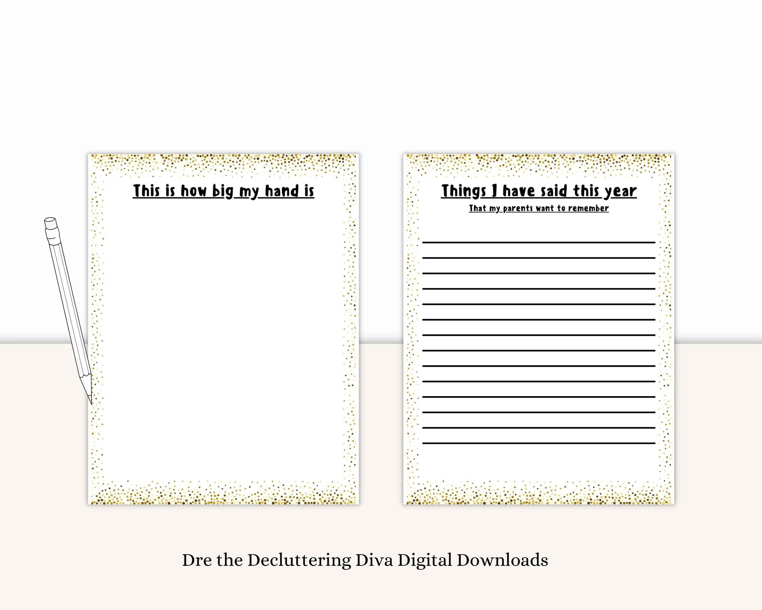 Childhood Printable Interview, All About Me Interview, Kids Keepsake ...