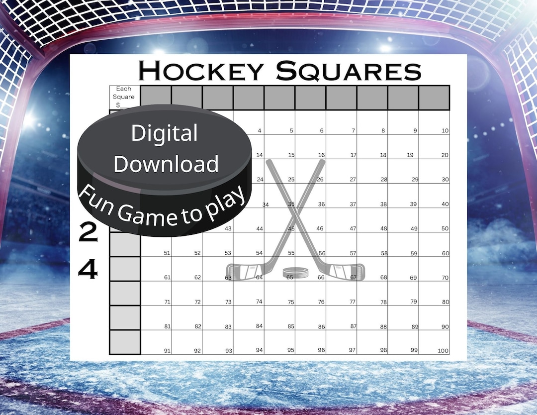 Hockey Squares 2024, Stanley Squares, Stanley Cup 2024, Hockey Party ...