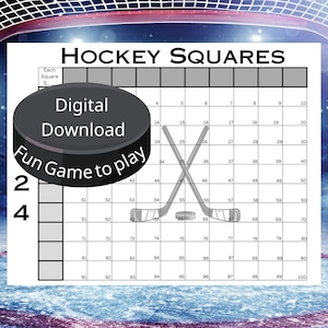 Hockey Squares 2024, Stanley Squares, Stanley Cup 2024, Hockey Party ...