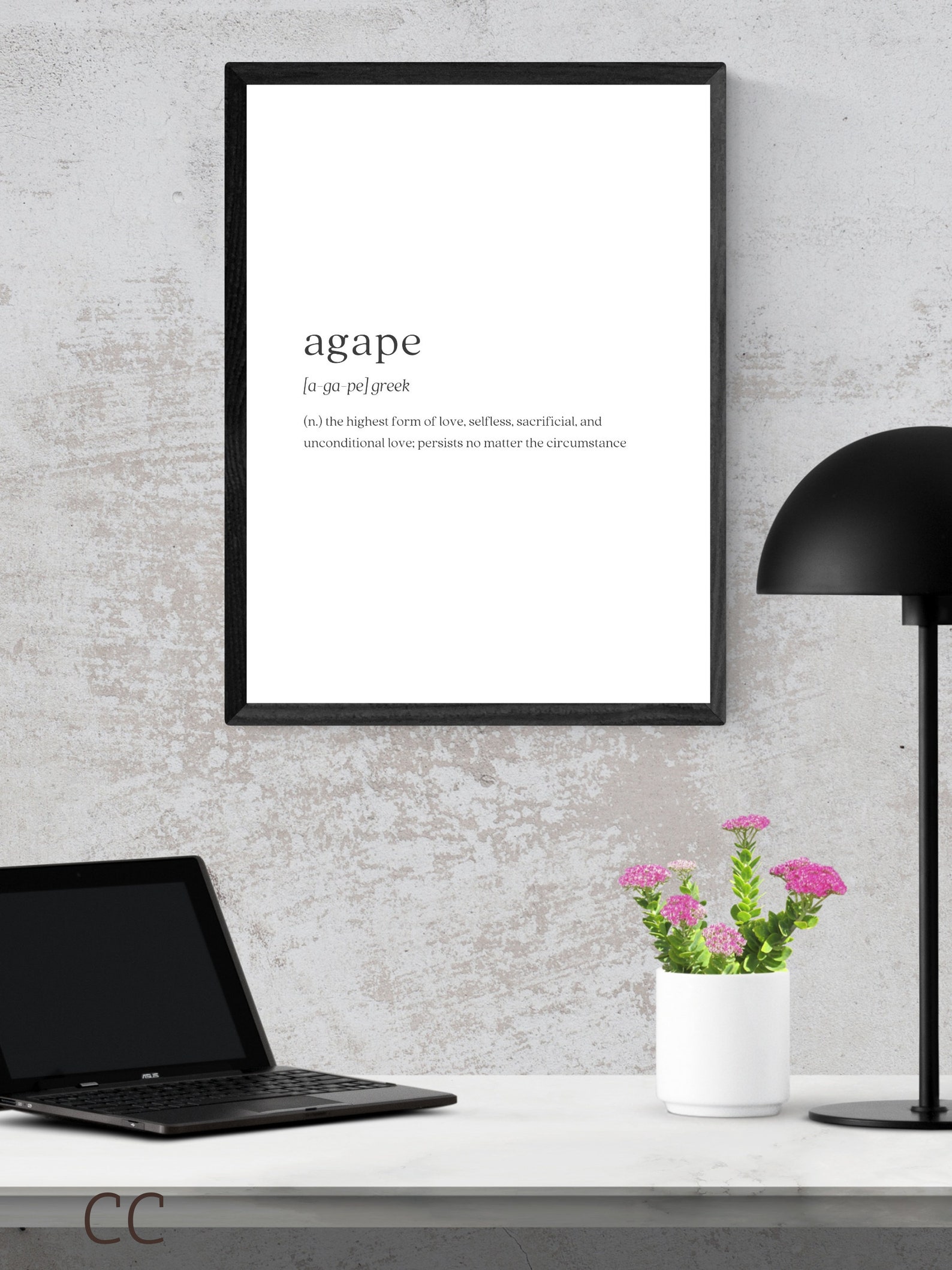 Agape Definition | Digital Download | Minimalist Poster | Word ...