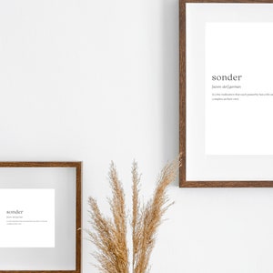 Sonder Definition | Digital Download | Minimalist Poster | Word ...