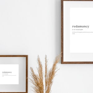 Redamancy Definition | Digital Download | Minimalist Poster | Word ...