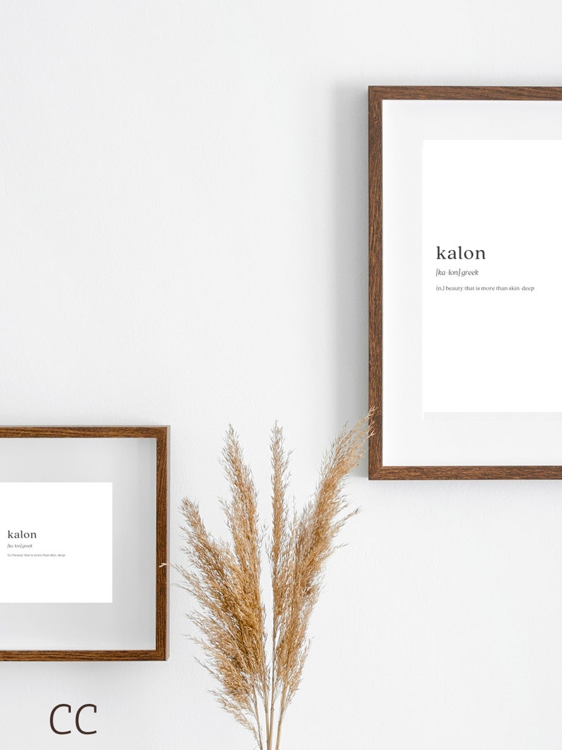 Kalon Definition | Digital Download | Minimalist Poster | Word ...