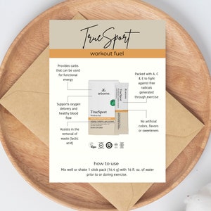 Arbonne Truesport Sample Card Download - BRIT 2 - Etsy