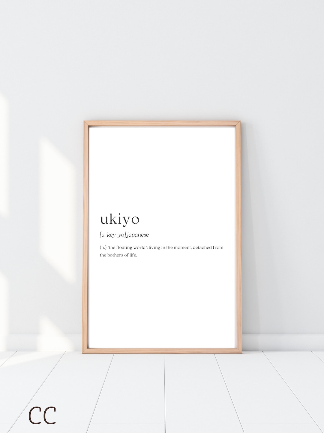 Ukiyo Definition | Digital Download | Minimalist Poster | Word ...