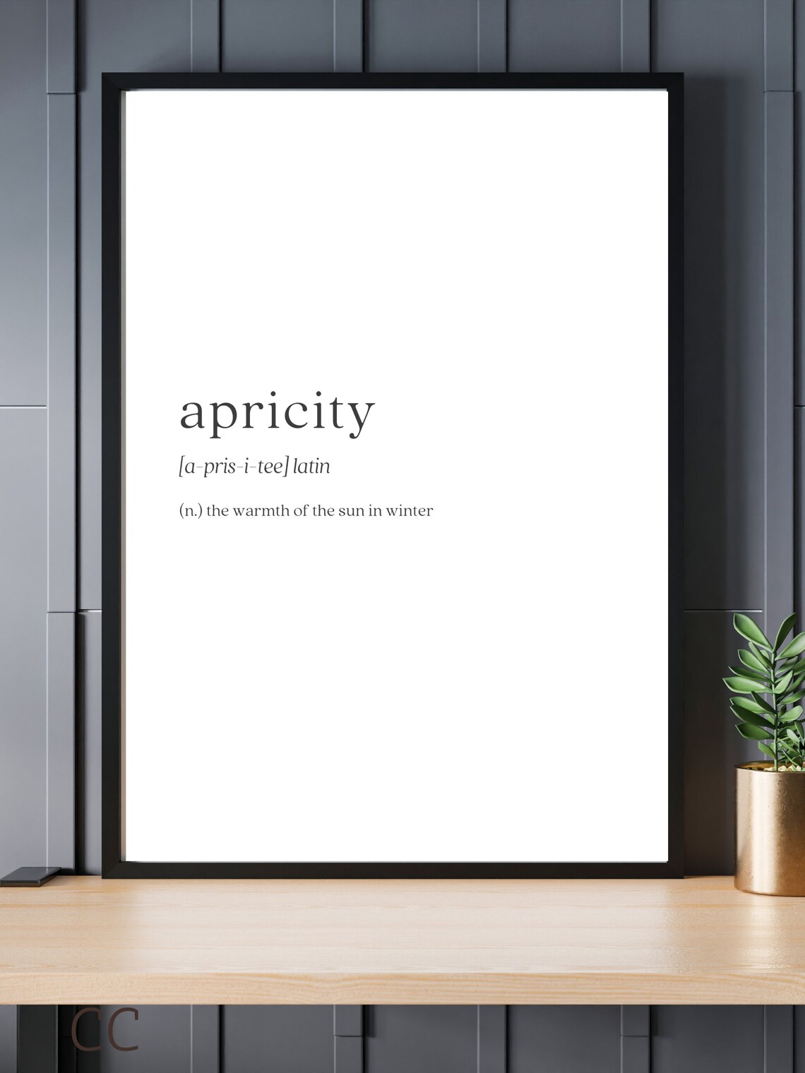 Apricity Definition Digital Download Minimalist Poster Word Definition Wall Art Home Decor Clean ...