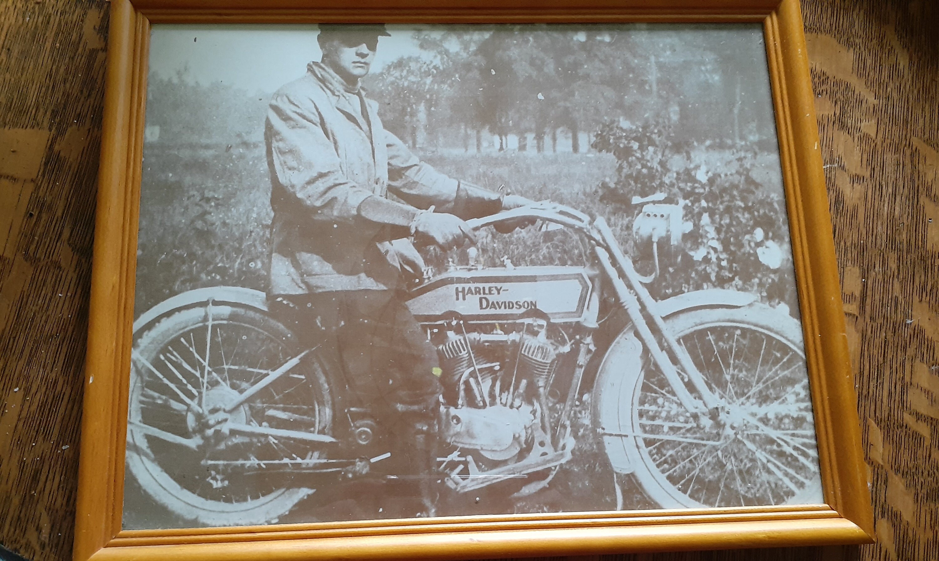 Vintage Harley-davidson Framed Photo 11X14 - Etsy