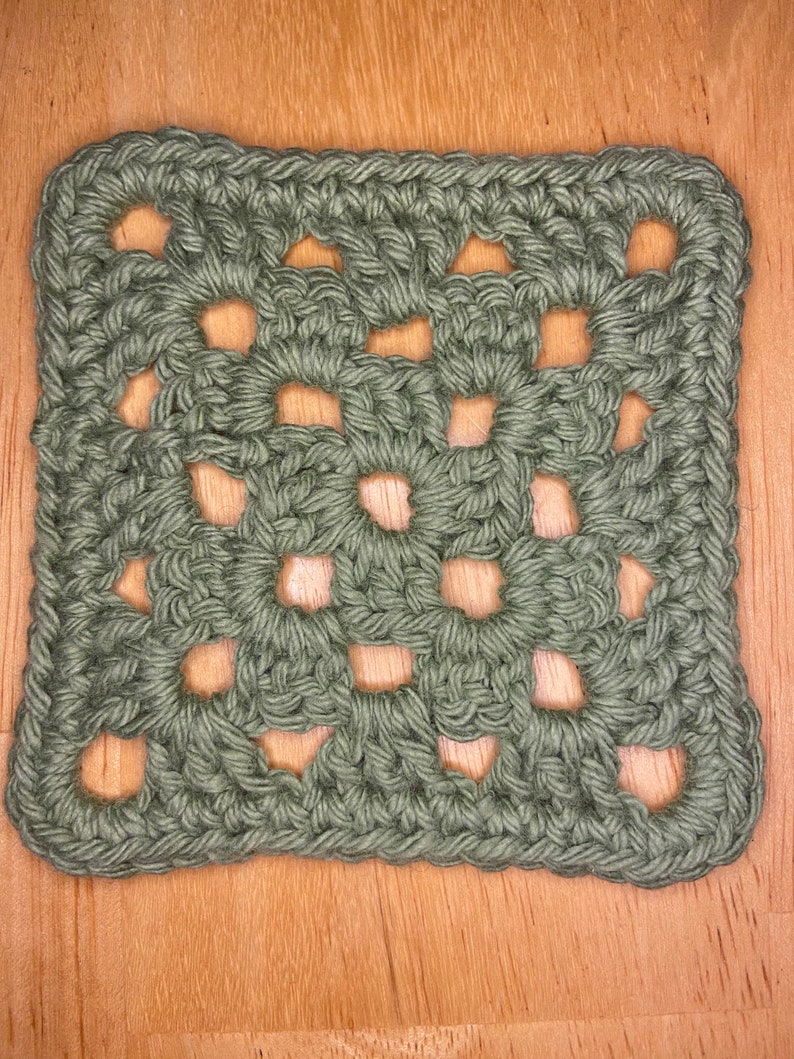 Sage Green Granny Square Coaster | Cotton Coaster - Etsy
