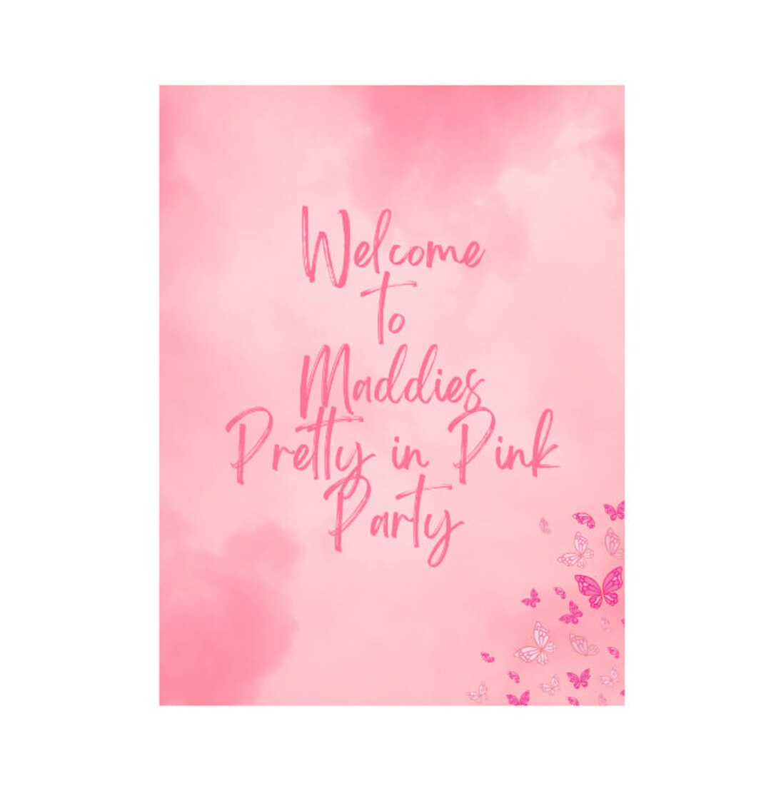 Pretty in Pink Park Welcome Sign Download - Etsy