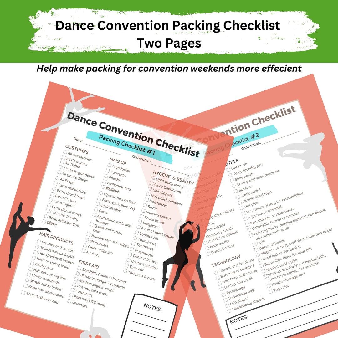 Dance Convention Packing List Competition Season Dance Mom Complete ...