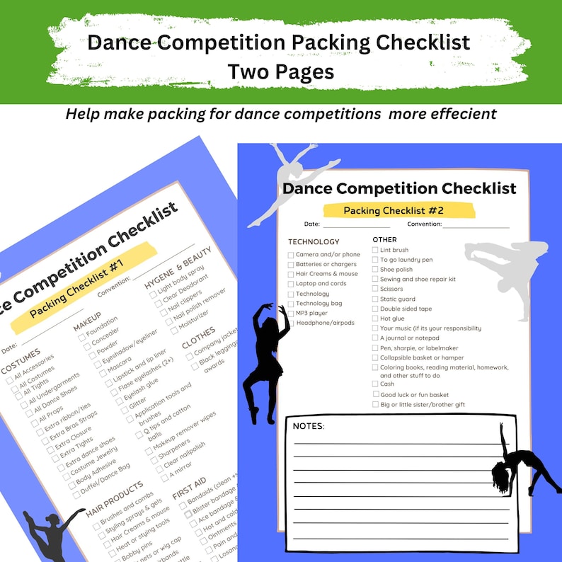 Dance Competition Packing List Competition Season Dance Mom Complete ...