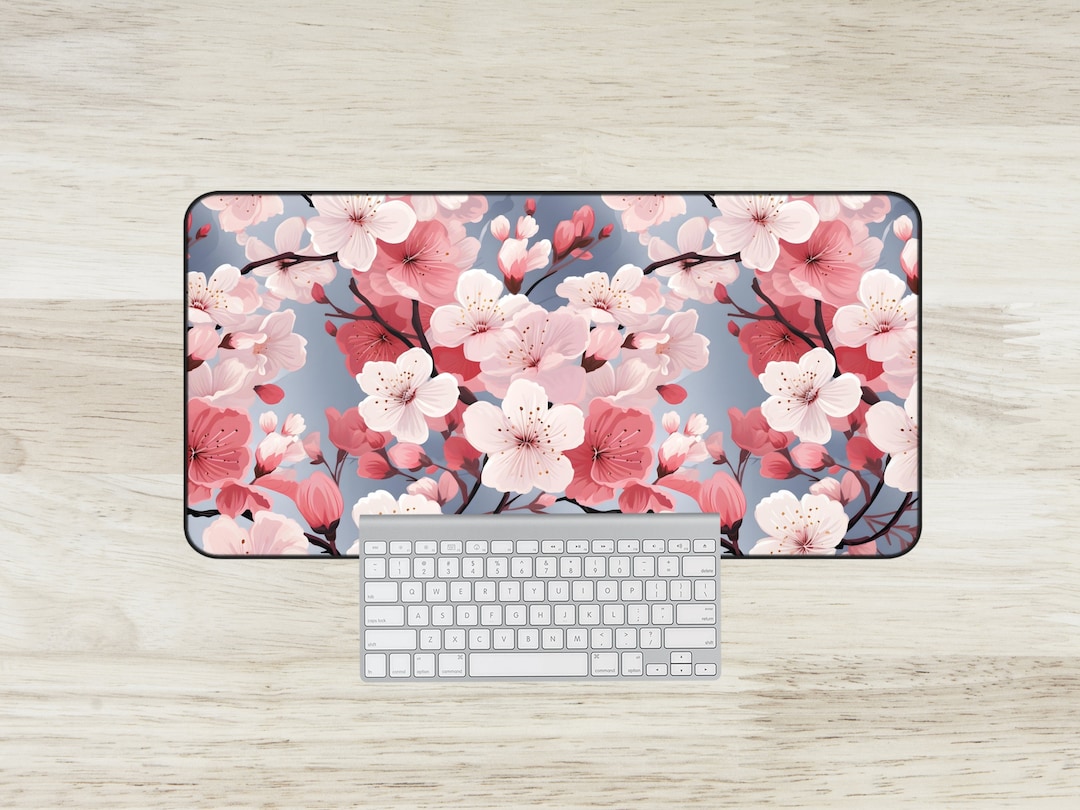 Cherry Blossom Desk Mat, Sakura Desk Mat, Cherry Blossom Mouse Pad ...