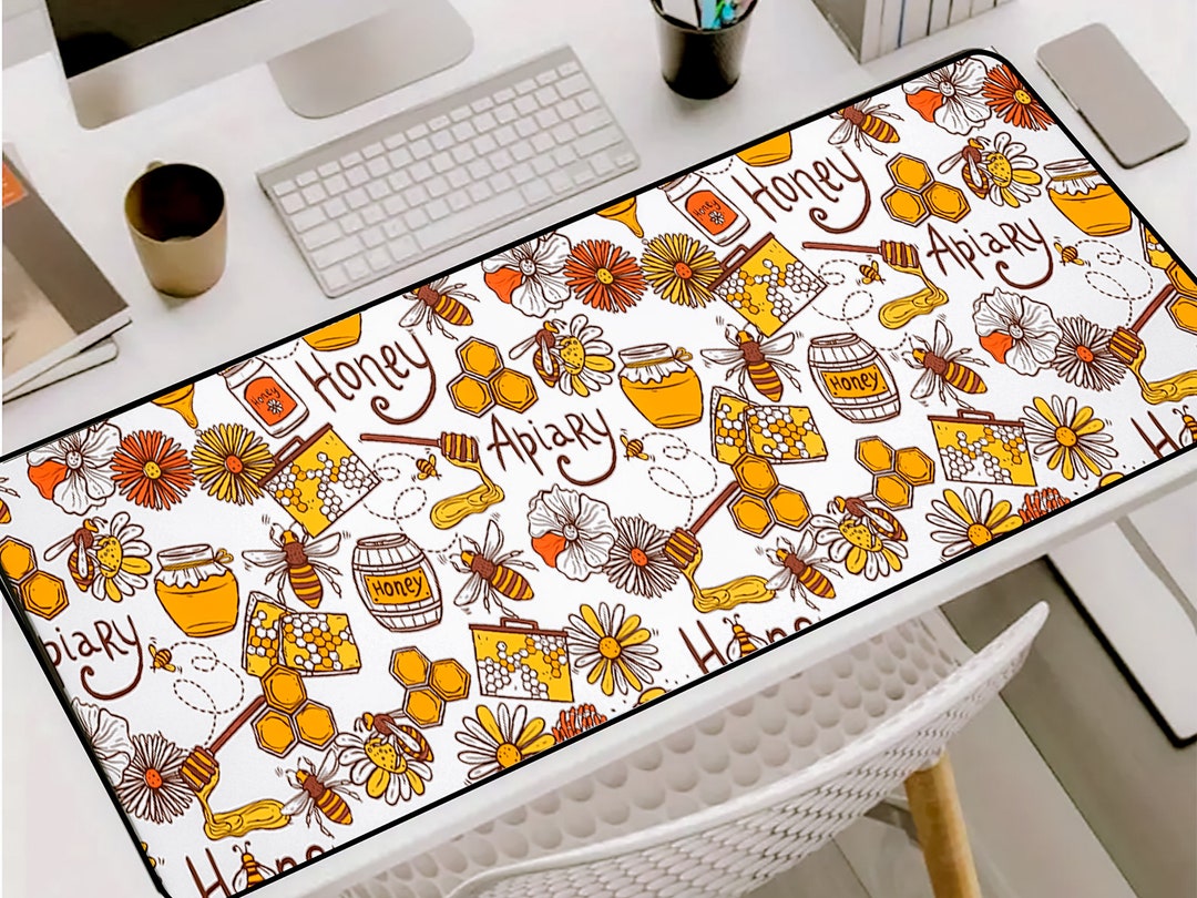 Unique Bee Desk Mat, Kawaii Desk Mat, Nature Xl Mousepad, Honey Large ...