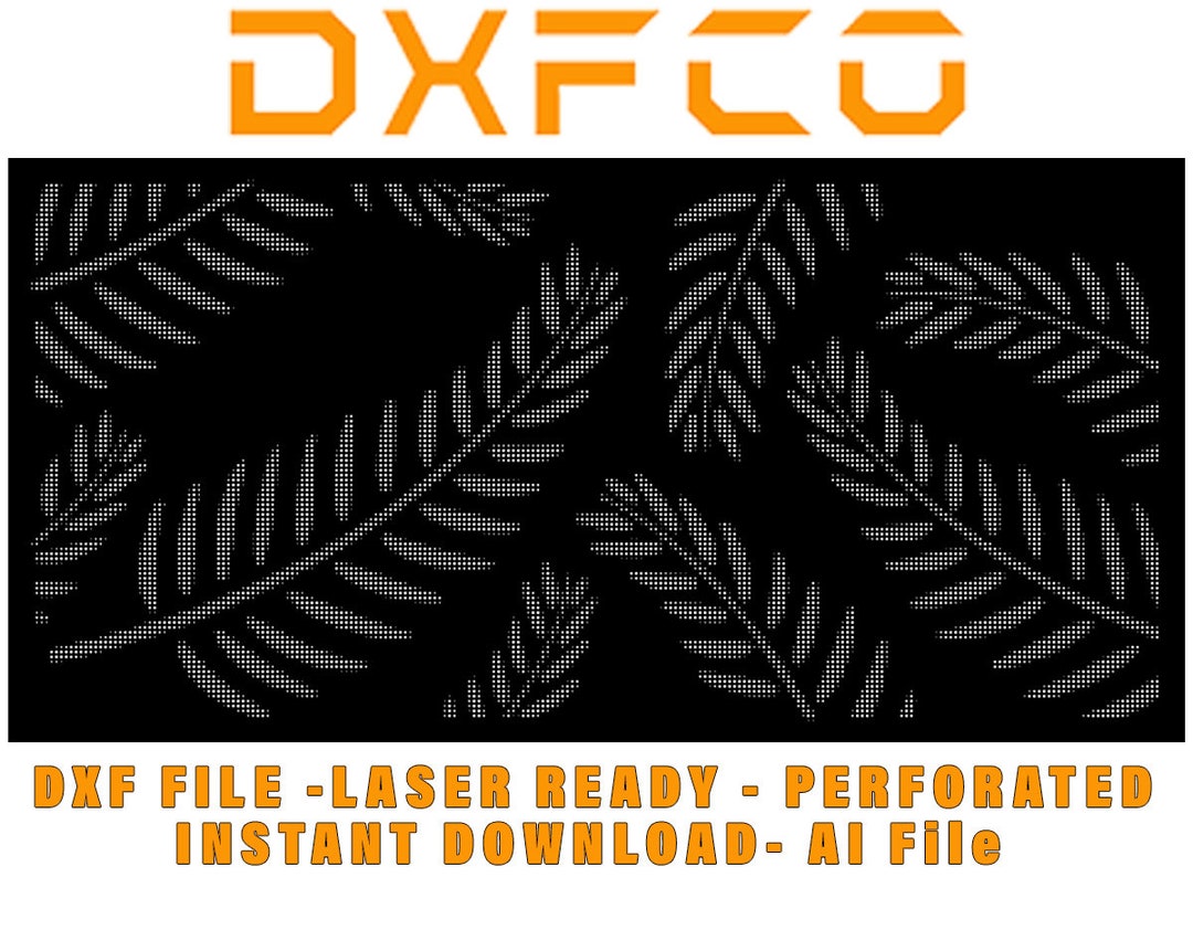 Decorative Perforated Halftone Panel - DXF File for Laser Cutting ...