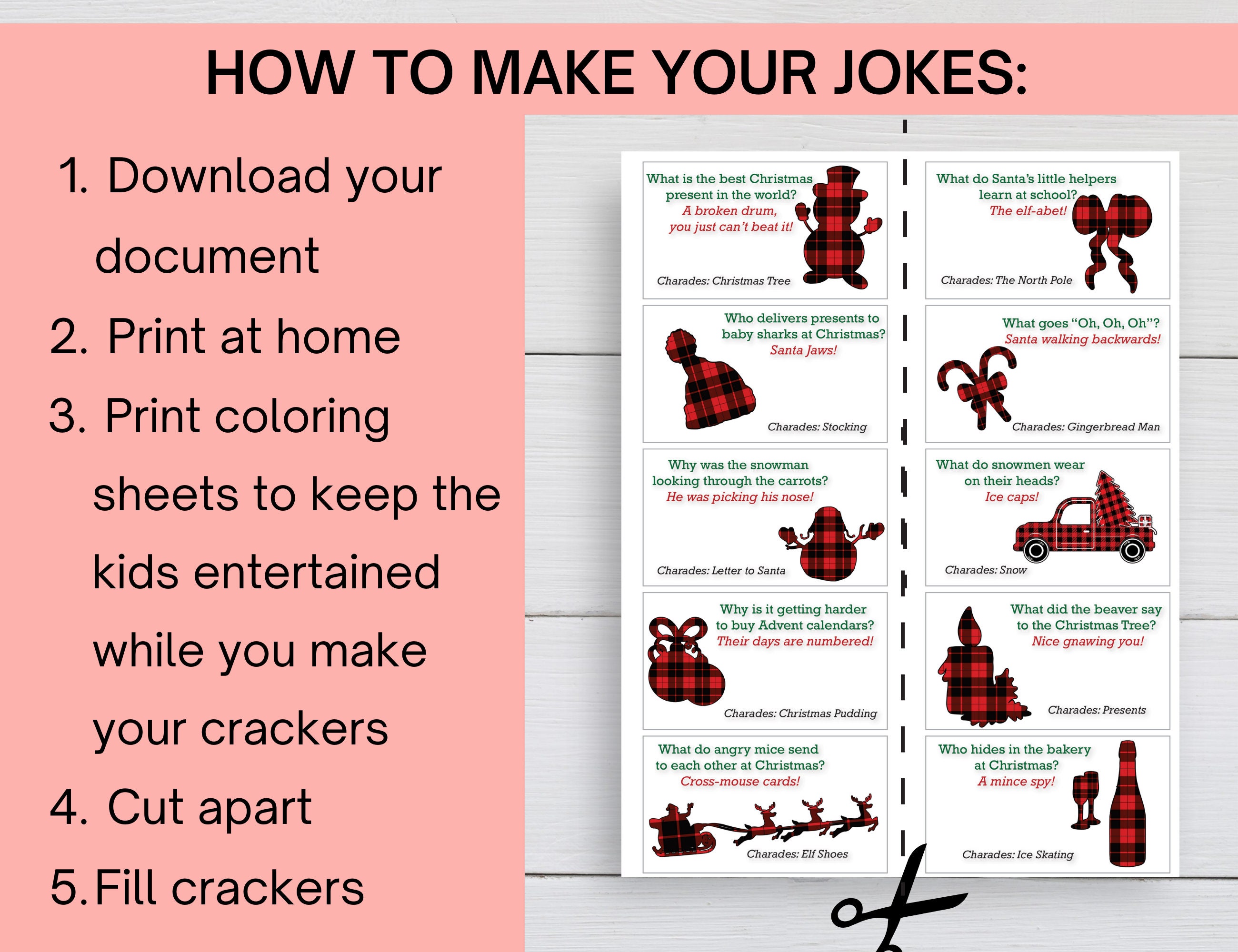 Jokes for Christmas Crackers Christmas Cracker Mottos and Charades ...