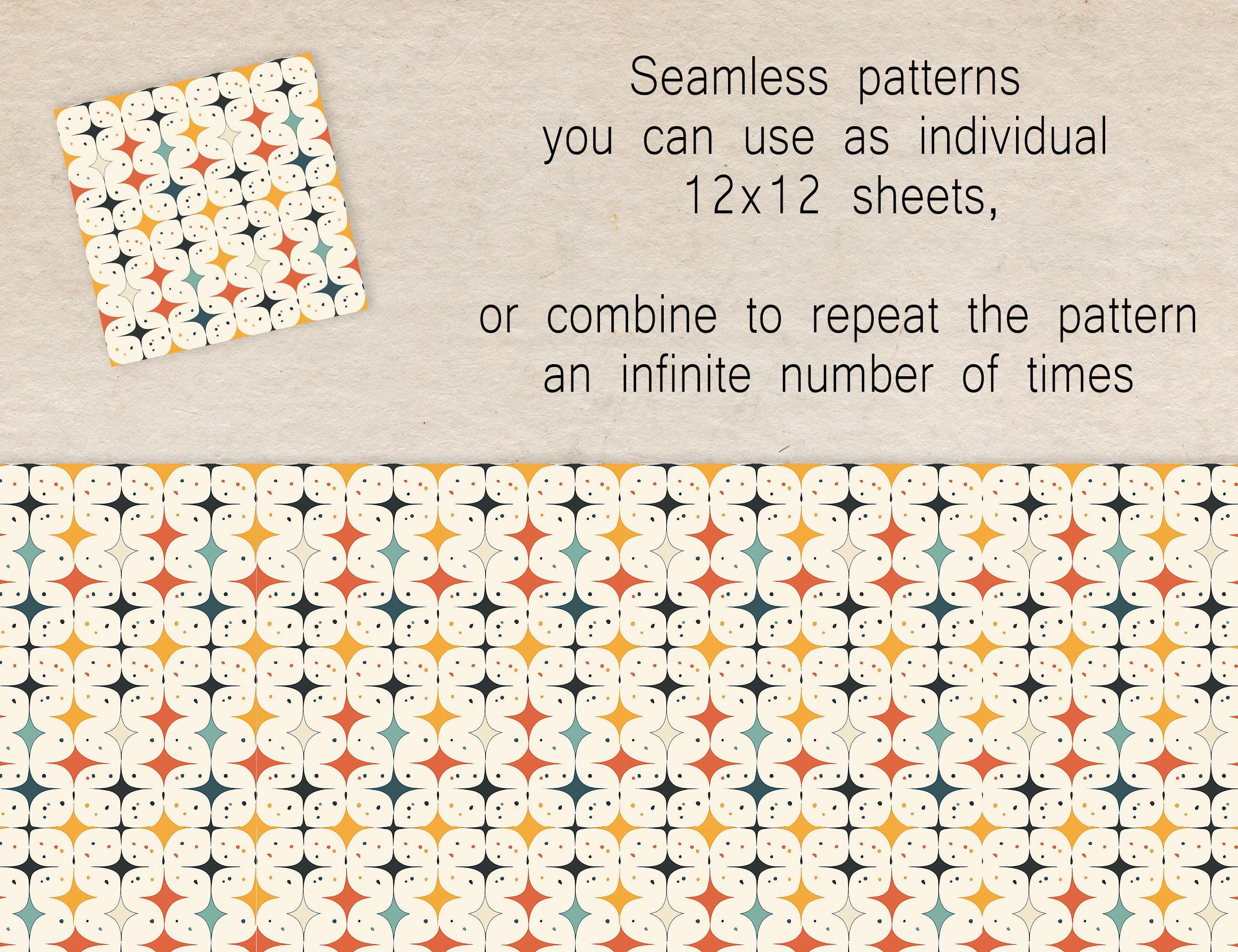 Retro Mod Geometric Patterns: 60s Psychedelic Designs (digital Download ...