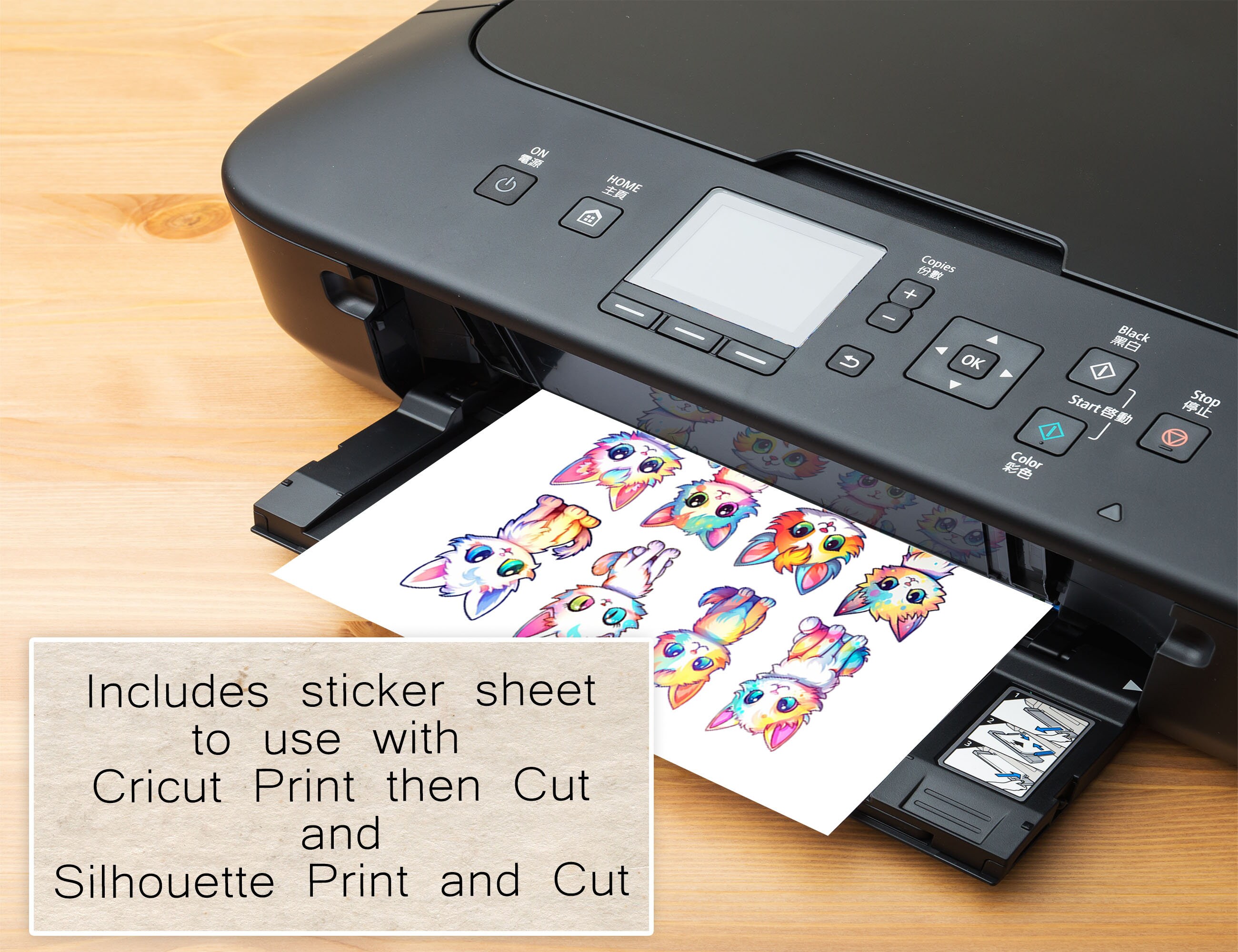 15 Printable Stickers, Instant Download, Cartoon Anime Cats, Digital ...