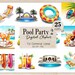 23 Clipart Downloads, Summer Pool Party, Great for Decorations, Cards ...