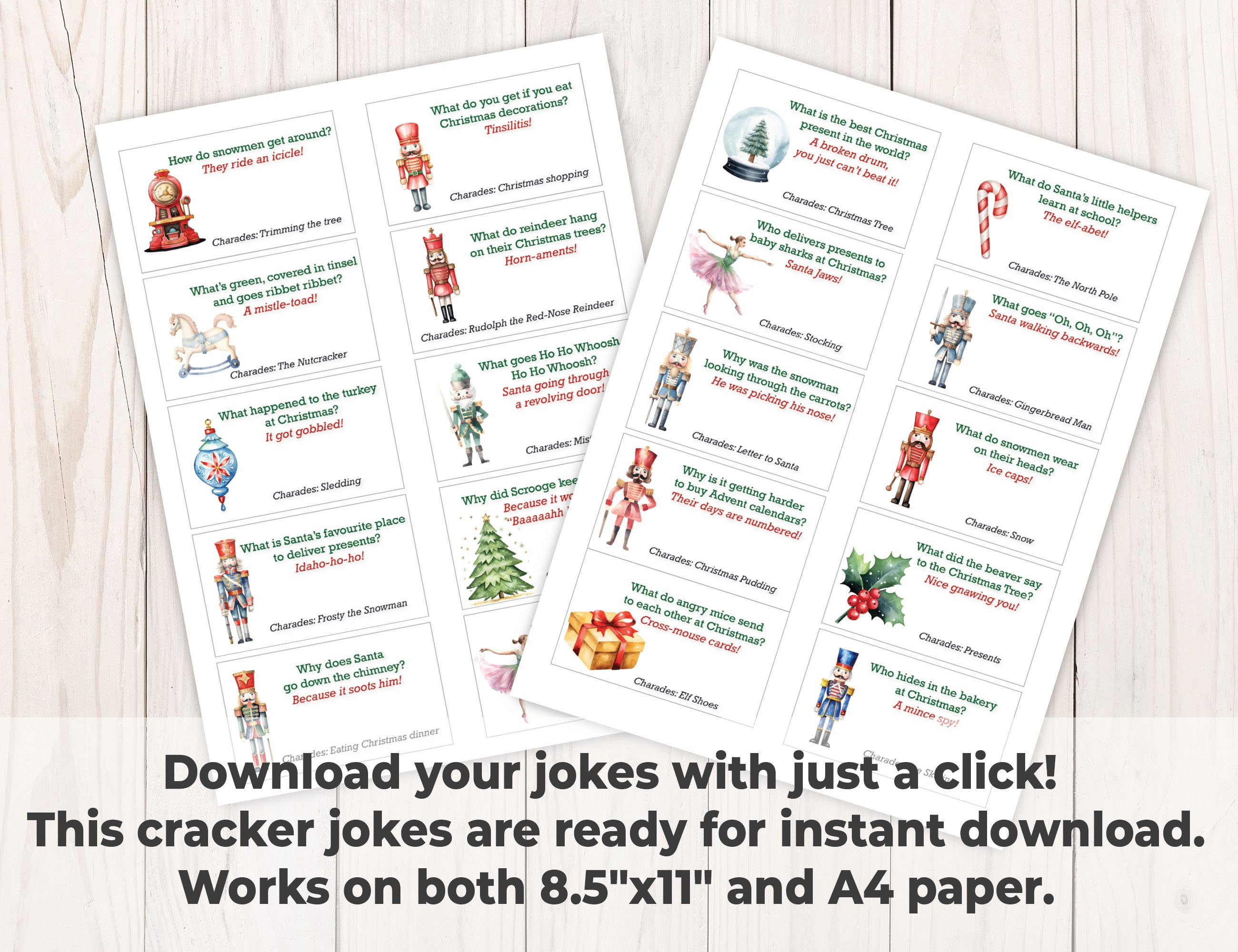 The Nutcracker Jokes for DIY Christmas Crackers, Cracker Mottos ...