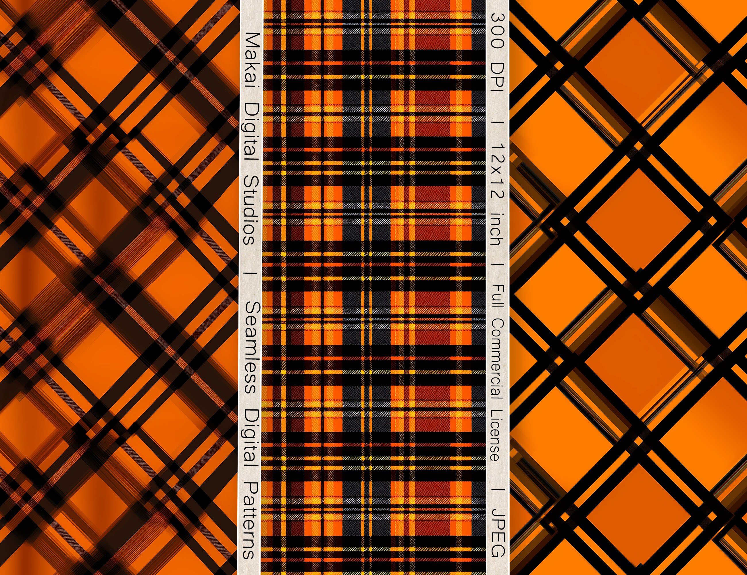 Halloween Plaids 12 Seamless Digital Patterns Use for Fabric - Etsy