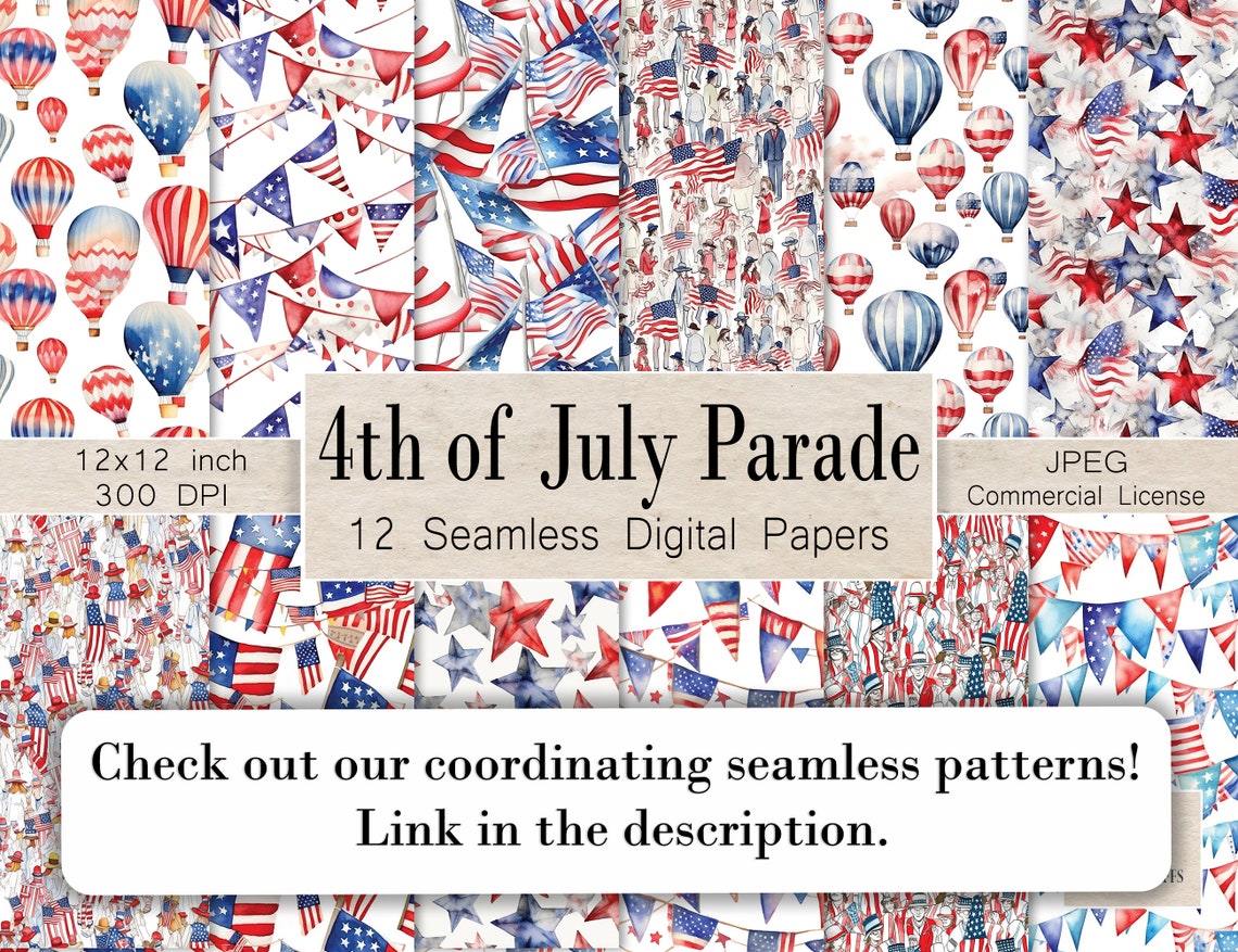 20 Clip Art Downloads Watercolor 4th of July Celebration - Etsy