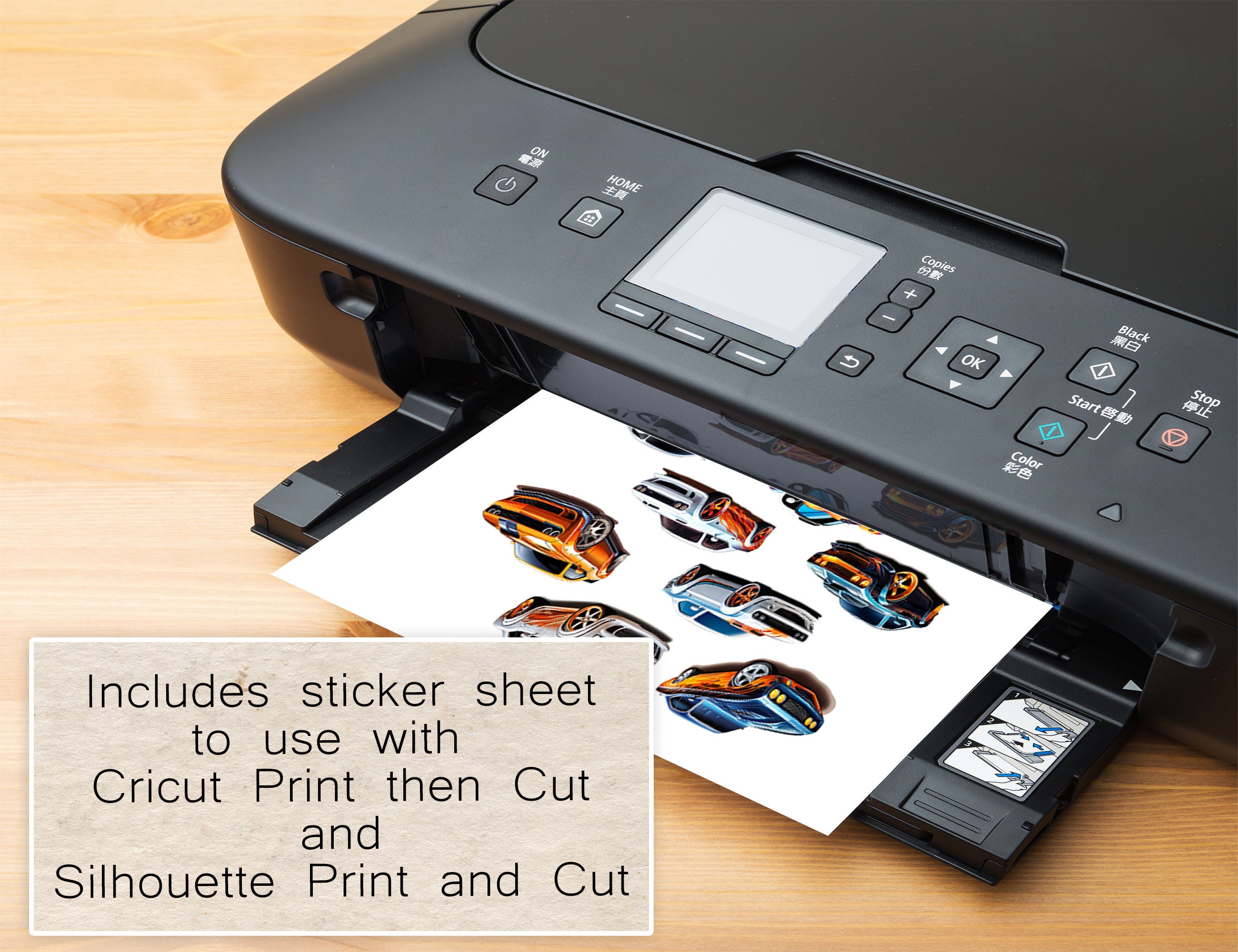 15 Printable Stickers, Instant Download, Muscle Cars, Digital Stickers ...