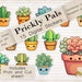 15 Printable Stickers, Instant Download, Succulents and Cactus, Digital ...