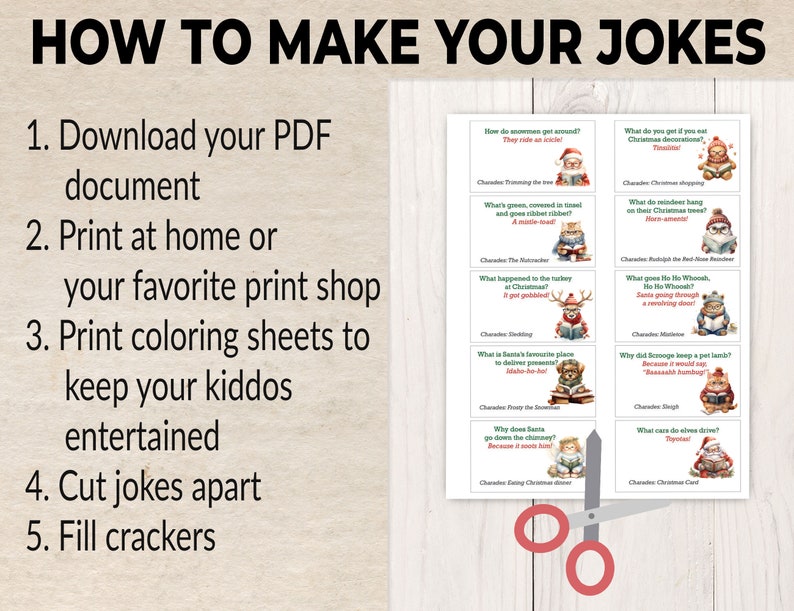 Book Lovers Christmas Cracker Mottos, Jokes for DIY Crackers, Instant ...