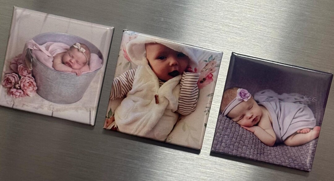Personalized Custom 2x2” Square Photo Magnets, Fridge Magnets, Wedding ...