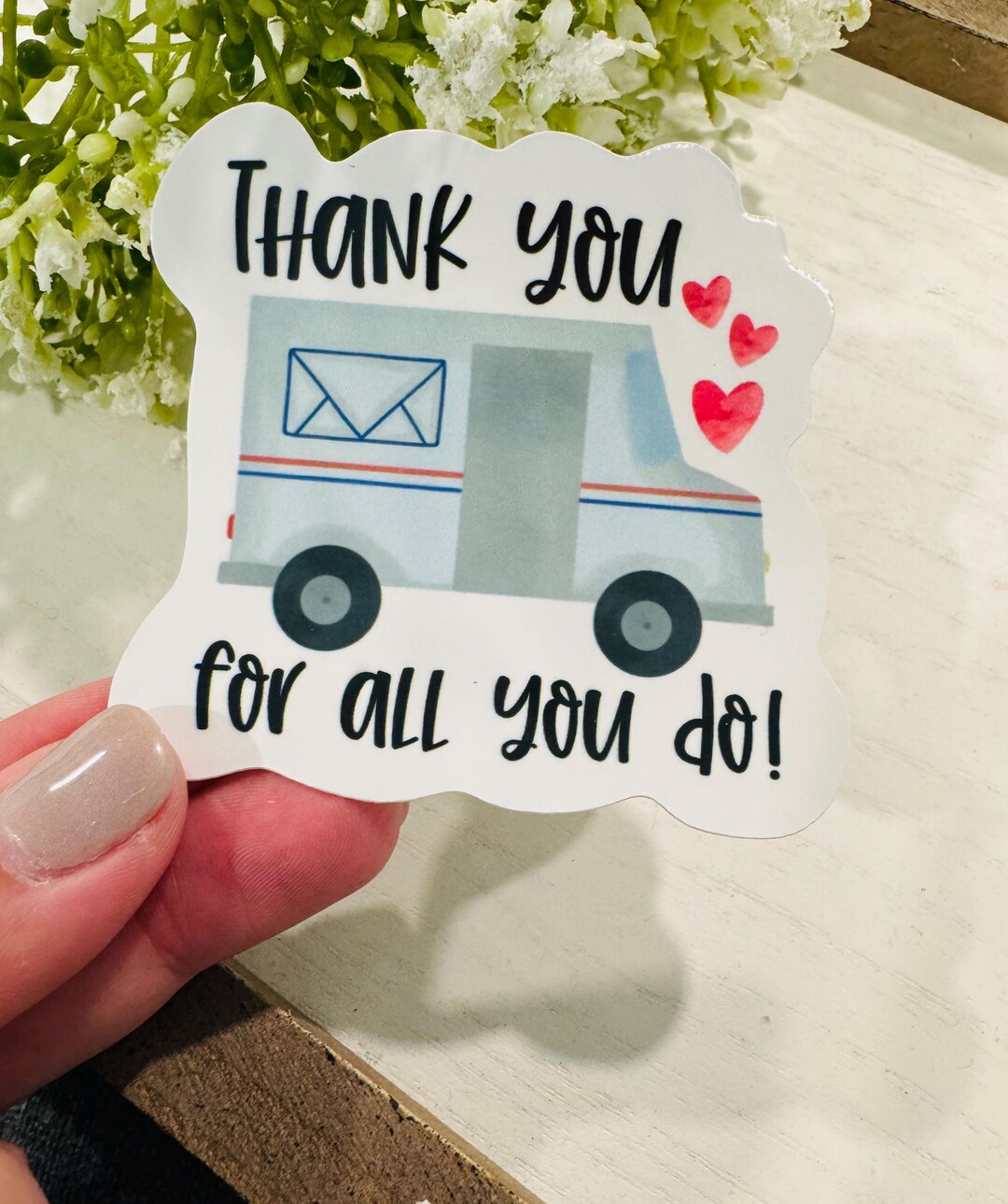 USPS Mail Carrier Mailbox Thank You Sticker Die-cut US Postal Service ...