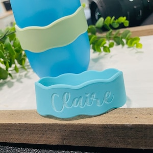 Engraved Personalized Silicone Bottle Labels, Baby Bottle Daycare Sippy ...