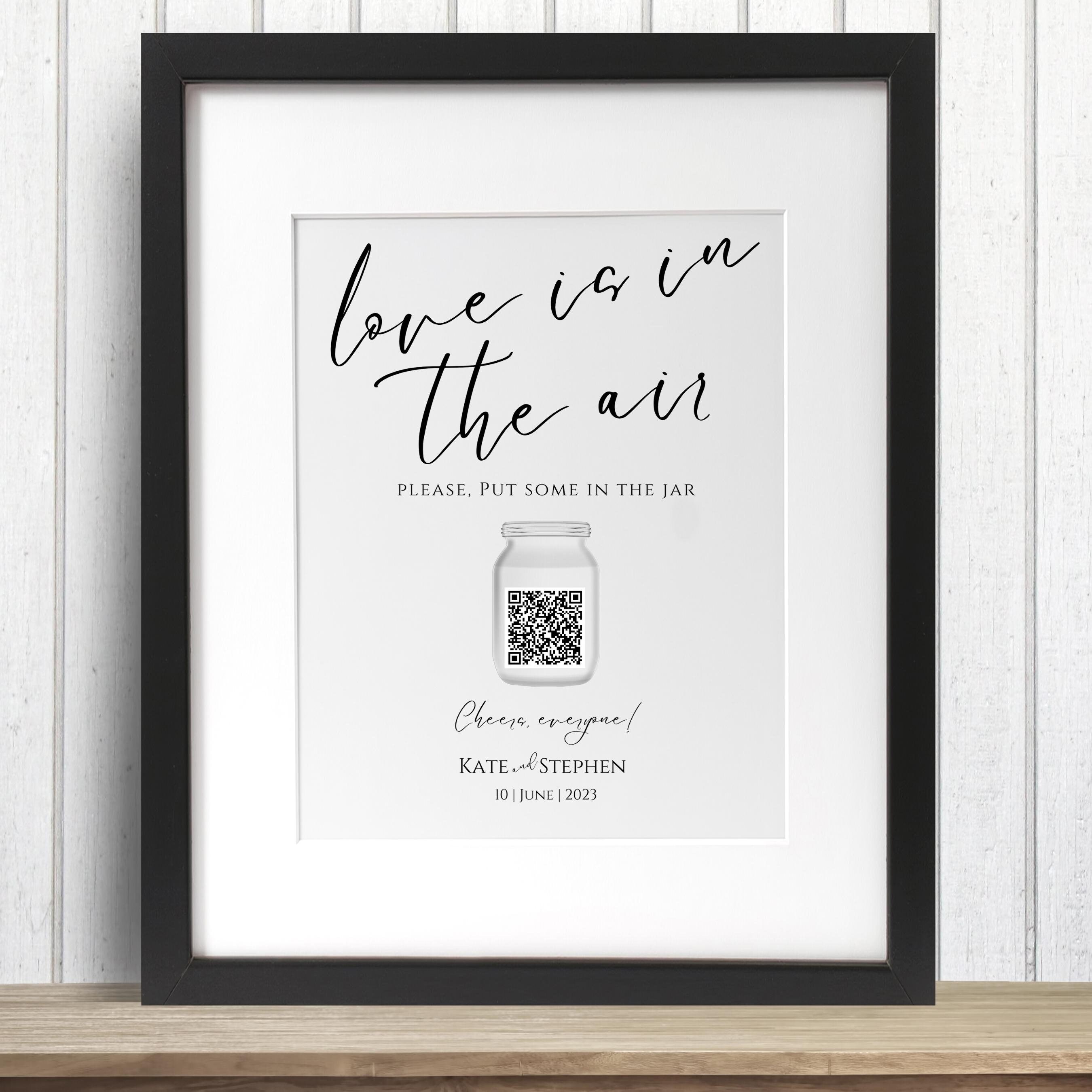 Wedding Tip Your Bartender Sign Template Tip Jar Sign QR - Etsy