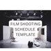 Filming Schedule Template, Film Production Shooting Schedule, Filming ...