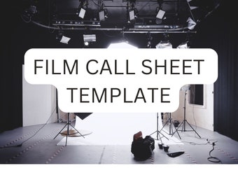 Film Call Sheet One-page Template, Film Call Sheet, Film Professional ...