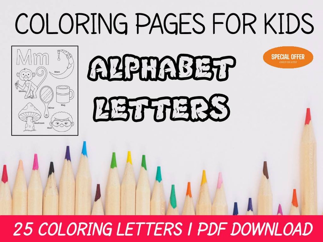 Coloring Book for Kids: Alphabet With Animal and Images, Coloring Book ...