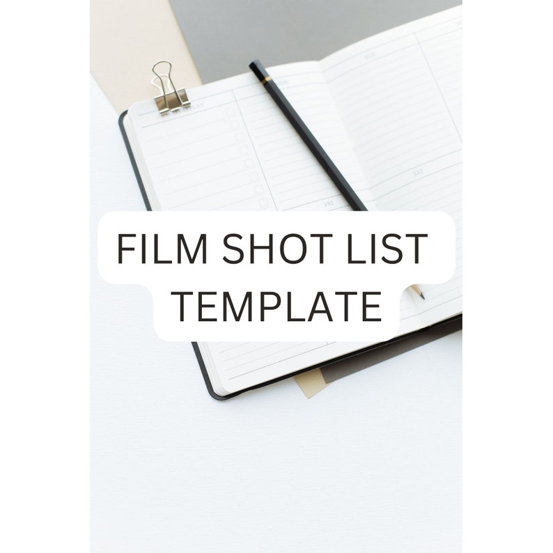 Plantilla Film Shot List, Film Production Shoot list, Professional Shot ...