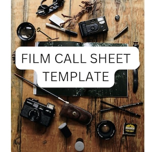 Film Call Sheet One-page Template, Film Call Sheet, Film Professional ...